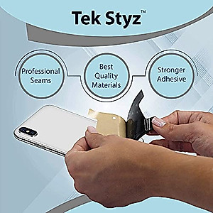 Tek Styz PRO Stick on Wallet Works for Maxwest TAB 7160DC with Room for 3 Cards/ID/Money 3pack (Blue,Green,Pink)