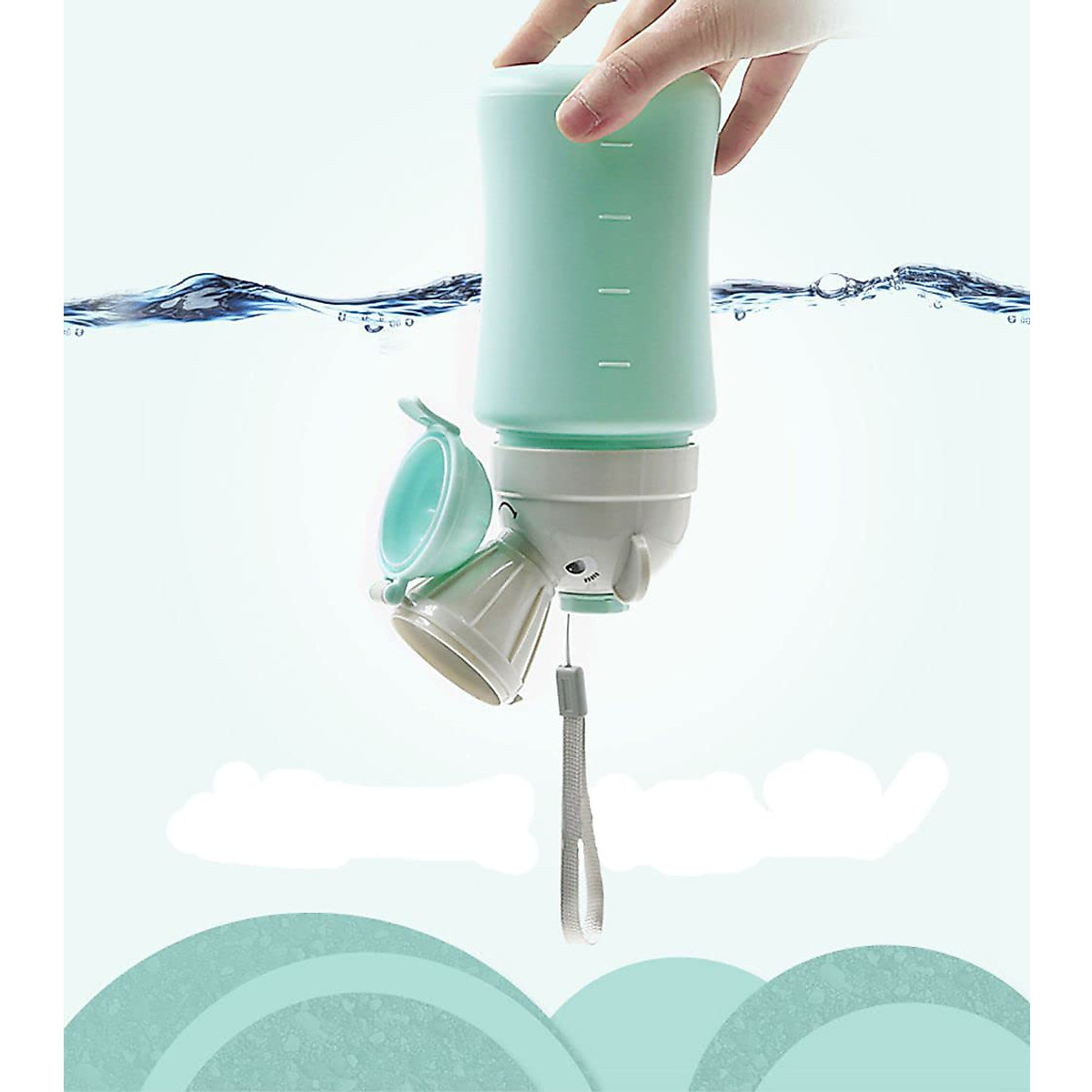 Portable Urinal Potty Travel Potty-for Emergency Urinal Baby Toilet Child Pee Training,Kids Potty Car Travel and Camping Outdoor Use Very Convenient (500ml, Blue)