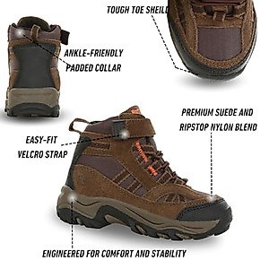 Northside Baby Rampart MID Hiking Boot, Medium Brown, 6 Medium US Toddler