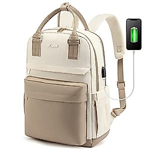 LOVEVOOK Laptop Backpack for Women Girls 15.6 Inch Laptop Bag with USB Port, Fashion Student Bookbag Waterproof Backpacks Teacher Nurse Stylish Travel Bags Vintage Daypacks for School College, Work