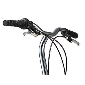 Schwinn Loop Adult Folding Bike for Men and Women, 20-inch Wheels, 7-Speed Drivetrain, Rear Cargo Rack, Carrying Bag, Black