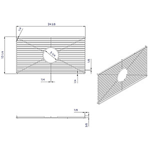 ALFI brand ABGR3018 Solid Kitchen Sink Grid, Stainless Steel