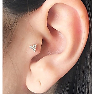 QWALIT Cartilage Earring Cartilage Earrings for Women Helix Piercing Jewelry Tragus Piercing Jewelry Forward Helix Earrings Earrings for Cartilage Piercings Gold
