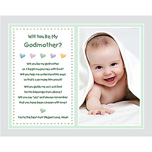 Poetry Gifts Will You Be My Godparents, Godmother or Godfather, Custom 8x10 Inch Print Personalized with Photo and Name of Godchild