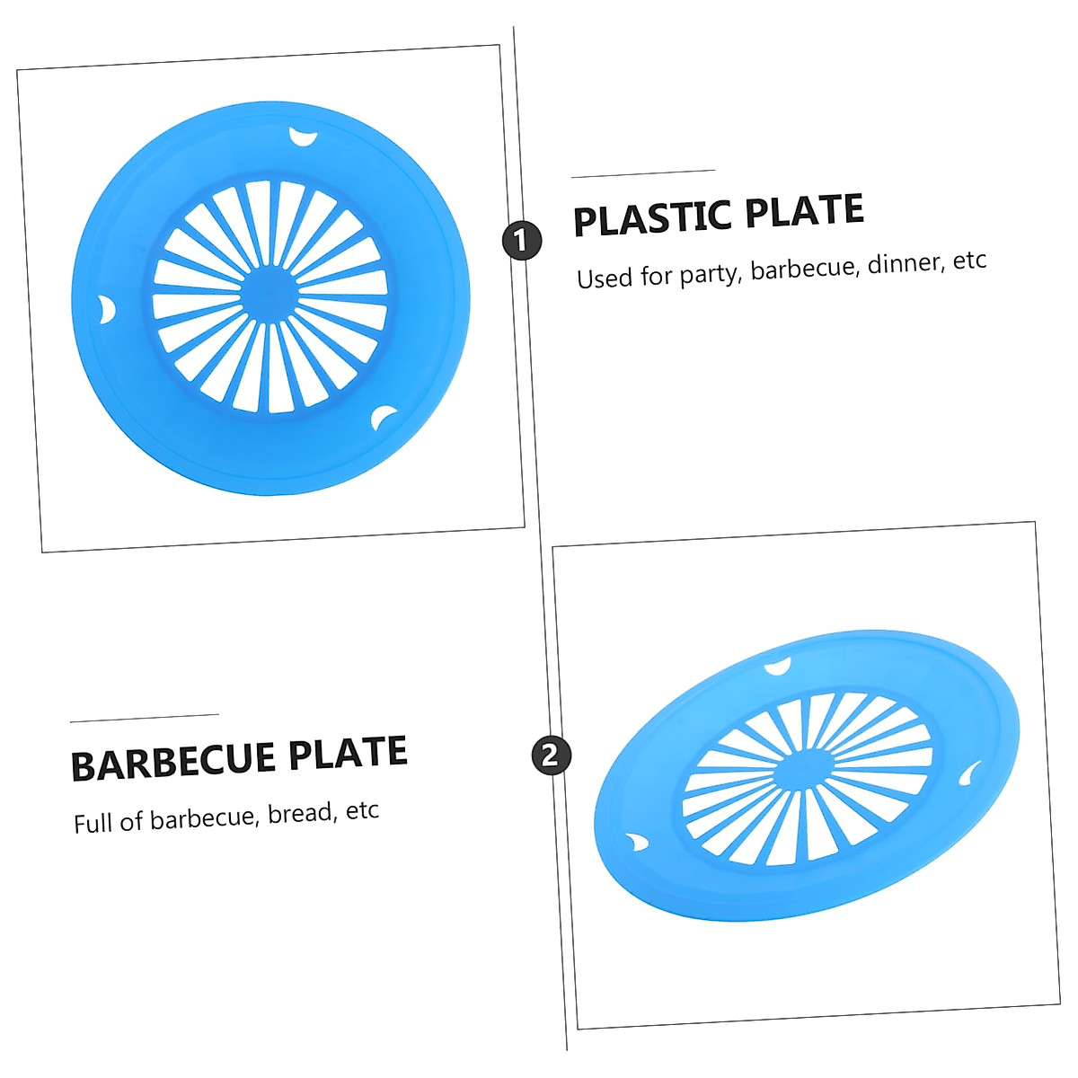 GLEAVI 30 Pcs Grill Plate 10 Inch Paper Plates Small Paper Plates Vegetable Holder Reusable Barbecue Trays Paper Plates Bulk Heavy Duty Paper Plates Food Snack Tray Friendly re-usable