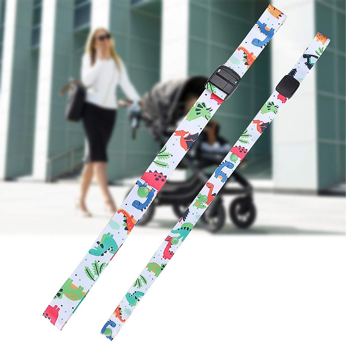 Cup Strap, 2.5cm Width Baby Feeding Bottle Cup Adjustable Strap Holder Stroller Toy Sippy Leash Tether Adjustable Bottle Cup Strap Toddler Drink Baby Bottles Holders(Dinosaur)