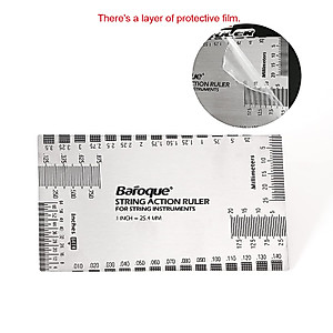 String Action Ruler Gauge Tool for Electric Bass and Acoustic Guitar