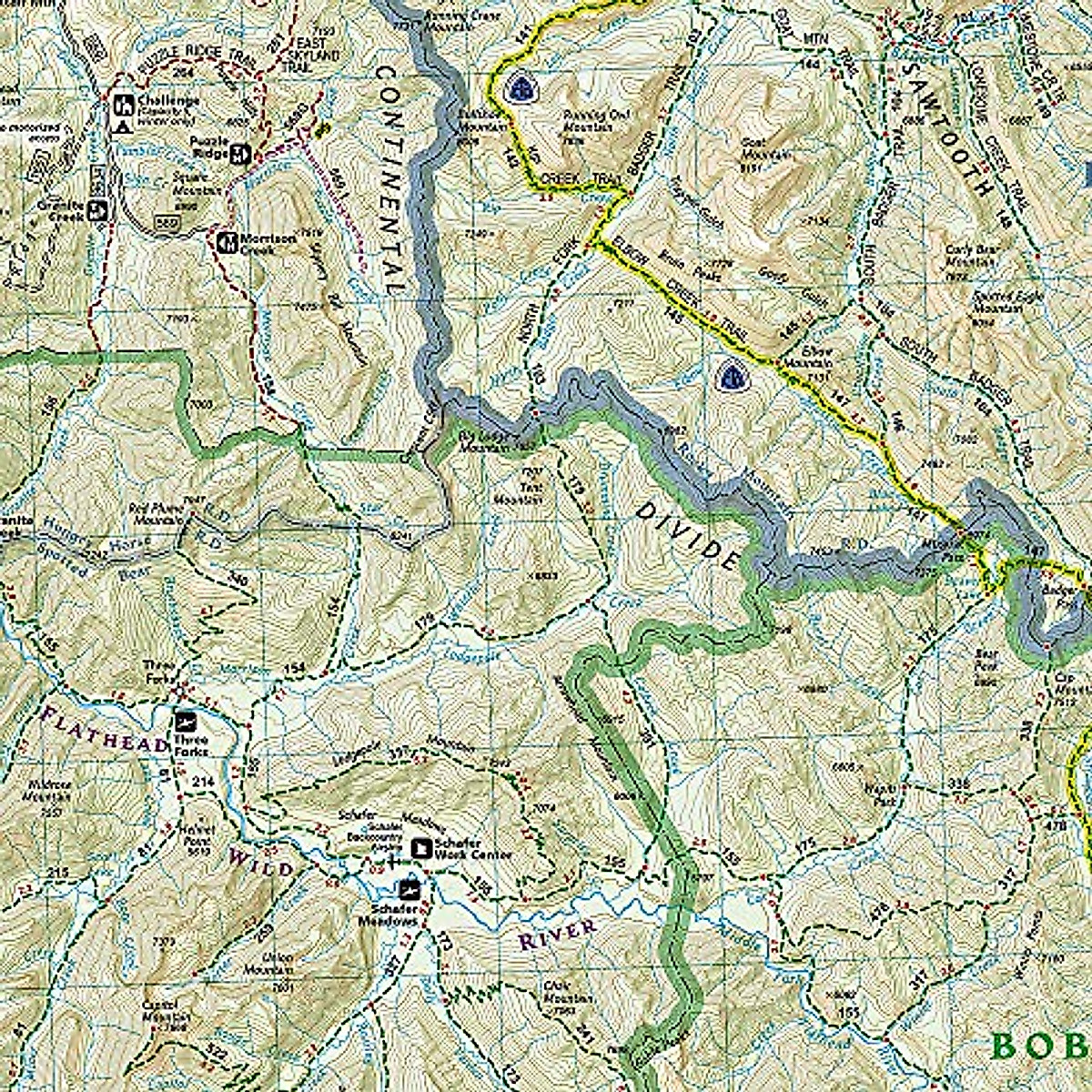 Bob Marshall Wilderness Map (National Geographic Trails Illustrated Map, 725)