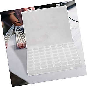 EXCEART 8 pcs Bead Plastic Nail DIY Dividers Compartment Diamond with Art Container Organizer Craft Lids Fishing Grids Embroidery Transparent Diamonds Adjustable Jewelry Storage Cases