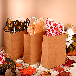 90 Sheet Fall Themed Tissue Paper Autumn Pumpkin Maple Leaves Wrapping Paper Thanksgiving Tissue Paper Assorted Colors Paper for DIY Harvest Birthday Wedding Party Crafts (8 Designs)