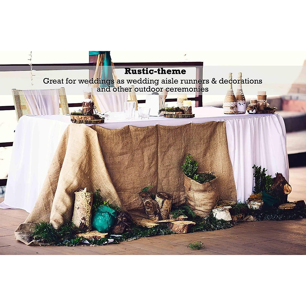 Sandbaggy Burlap Fabric Roll | 1 Roll - 40 inch Width by 300 ft Length | 30% Thicker Than Competition | Constructed from Industrial Grade Burlap Fiber | Great for Home Decor & Weddings, Plant Covers