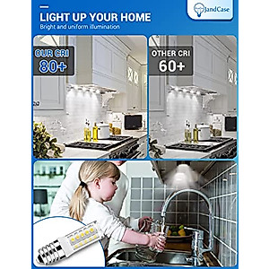 JandCase Microwave Light Bulbs Under Hood, Ceramic E17 LED Bulbs 40 Watt Equivalent, Daylight White 6000K Appliance Bulbs for Refrigerator,Microwave, Oven, Stove Hood, Non-Dimmable, 2Pack