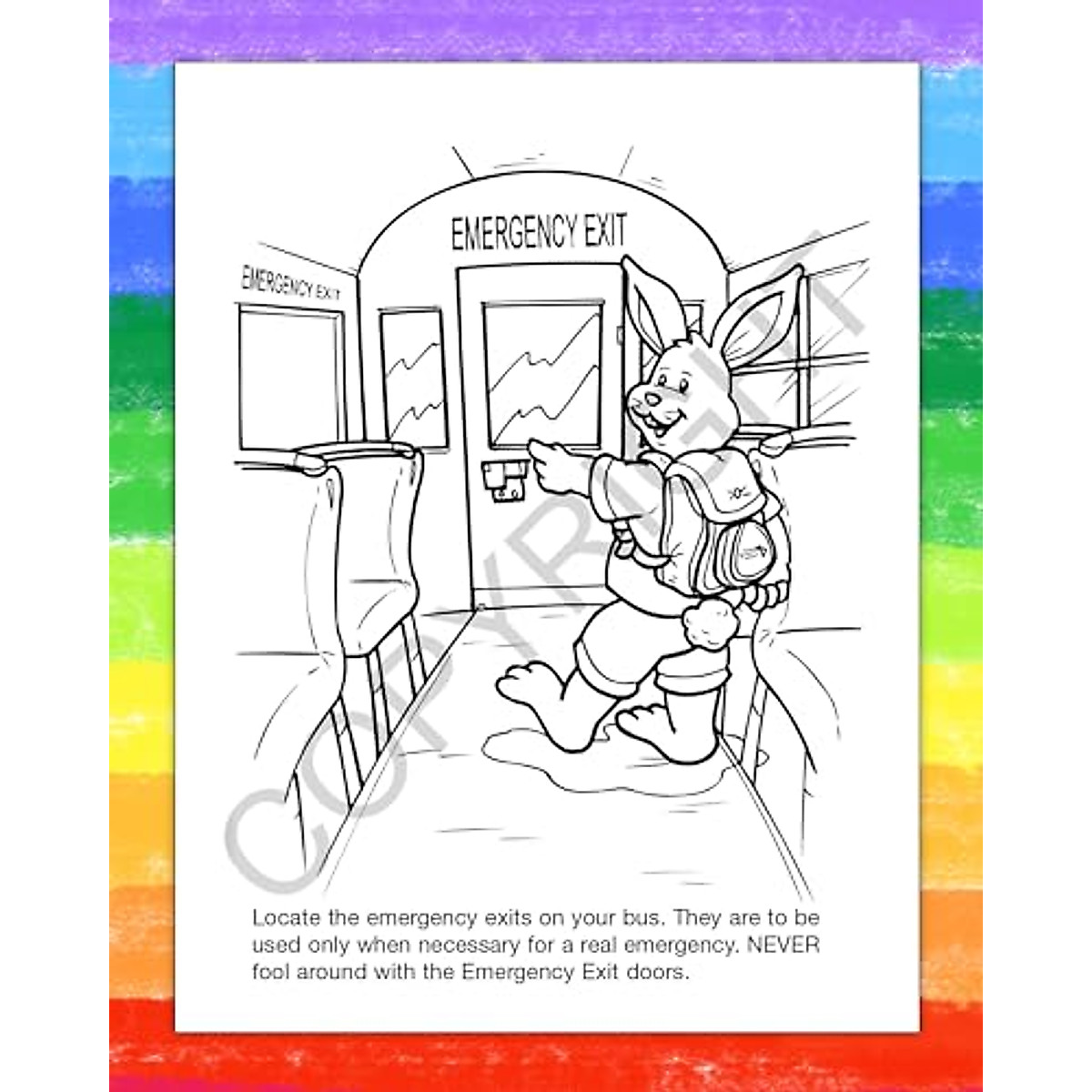 ZOCO - Practice School Bus Safety - Educational Coloring Books (50 Bulk Pack, Without Crayons) - Bus Driver Gifts - Games, Puzzles, Activities for Kids