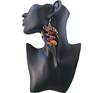 Gye Nyame Wood Earrings (Multi-Color)