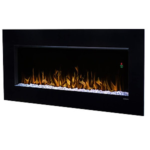 DIMPLEX DWF Series 43" Nicole Wall-Mounted Electric Fireplace with Acrylic Ember Bed (Model: DWF3651B), 4231 BTU, 120 Volt, 1240 Watt, Black