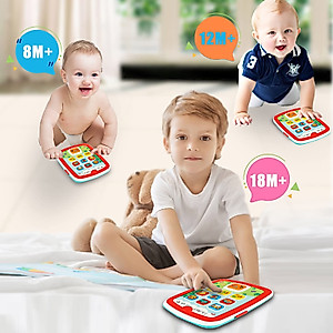 HISTOYE Baby Tablets Toys for 1 Year Old Boys Girls Gifts Toddler Toys Age 1-2 Educational Musical Toys Baby Toys 12-18 Month Toys for 1 2 3 Year Old ABC 123 Sounds Learning Toys