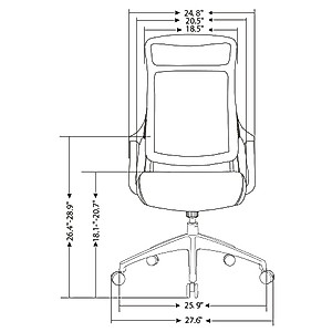 Realspace® Lenzer Mesh High-Back Task Chair, Black