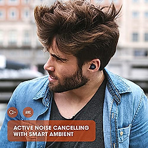 JBL Live Free NC+ - True Wireless in-Ear Noise Cancelling Bluetooth Headphones with Active Noise Cancelling, Microphone, Up to 21H Battery, Wireless Charging (Blue) (Renewed)