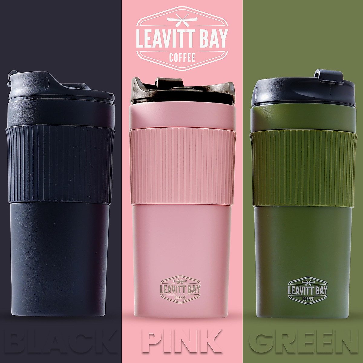 Portable French Press Travel Mug (15oz) - Stainless Steel & Double Wall Vacuum Pink Coffee Maker – Single Serve French Press for Travel, Home, Office, or Camping - No Leak Coffee or Tea Press Tumbler