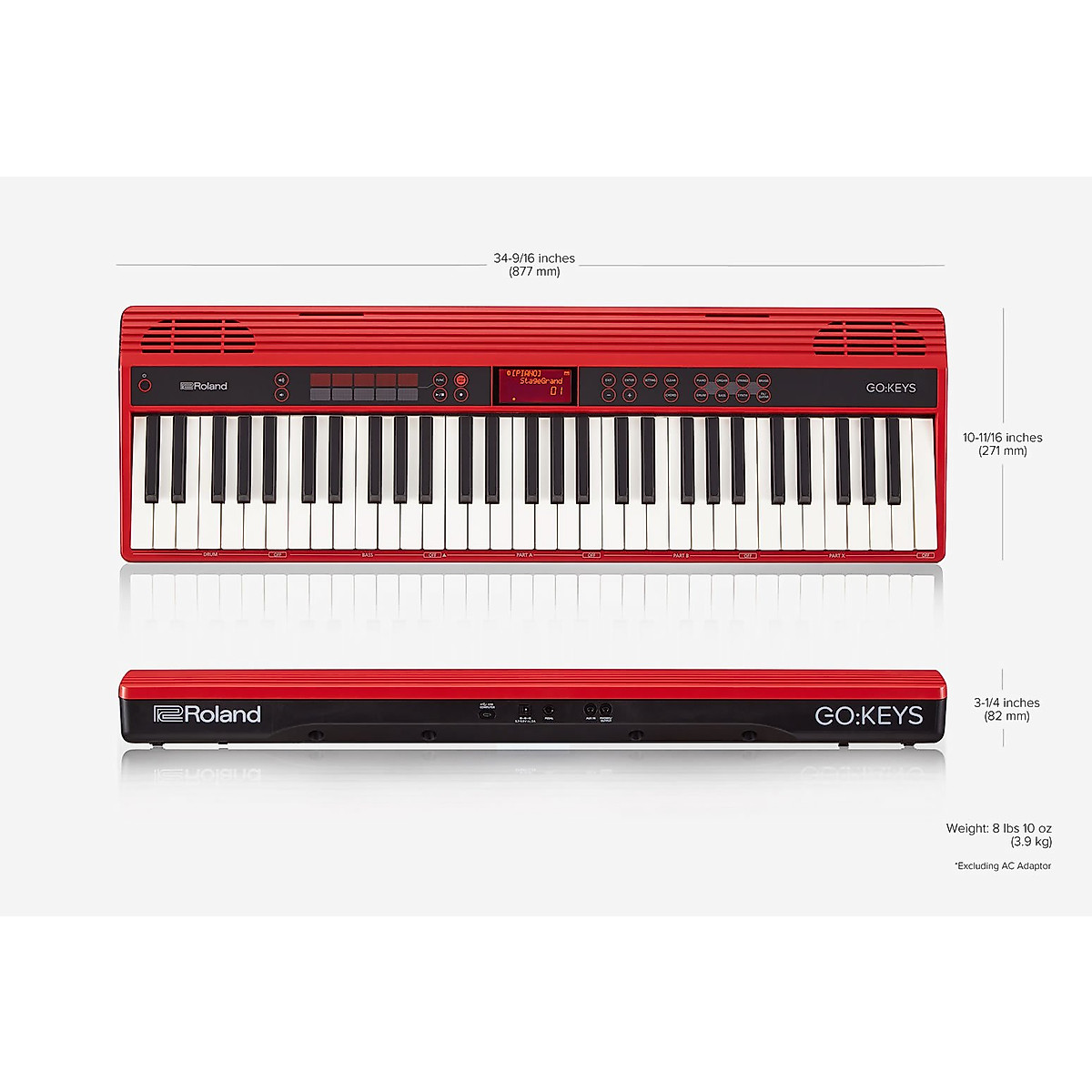 Roland GO:KEYS 61-key Bluetooth Keyboard + RockJam Xfinity Keyboard Stand
