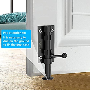 2 Pack 6.3Inch Gate Barn Lock Latches, 304 Stainless Steel Barrel Slide Bolt Black Door Latch, Fit for Outdoor Wooden Fence, Yard Doors, Garages, Bedrooms, Cupboards and Window