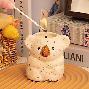 ETAKISH Vanilla Candles Highly Scented Gift Set for Women, Cute Koala Aromatherapy Jar Candle 6 oz 35 Hours Burn, Hand Poured Soy Wax Candle for Christmas Birthday Valentine Mother's Day