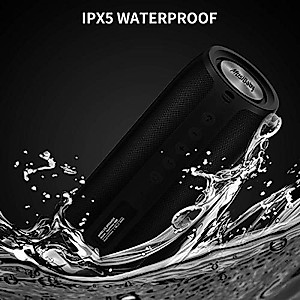 Bluetooth Speakers,MusiBaby M88 Speakers Bluetooth Wireless,Portable Bluetooth Speakers,Dual Pairing, Bluetooth 5.0,Loud Stereo Sound,Booming Bass,30H Playtime for Home& Outdoor Party,Beach (Black)