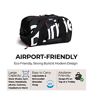 Vooray 23L Burner Gym Duffel Bag – Travel Bag for Women and Men, Sports Gym Bag with Shoe Compartment, Weekender Bag, Overnight Bag, Travel Tote Bags for Sports and Workout