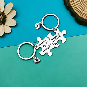 Loss of Baby Memorial Gift Keychain Sympathy Gift for Loss of Child Miscarriage Keepsake In Memory of Infant Loss Child Loss Gift Remembrance Jewelry Mommy of an Angel Daddy of an Angel Keyring