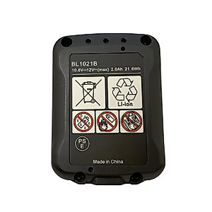 TF-POWER 2 Pieces Replace Battery for BL1021B 12v 2ah for Makita BL1021B 197396-9 HP333D HP333DZ HP332DSAE HP333DSAE DF031D DF331D DF331DZ MP100DZ