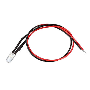 uxcell 36pcs Mixed Colour 5mm LEDs Prewired Light DC3-6V 20cm Pre Wired LED