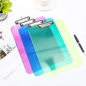 Office Supply Clipboard Acrylic Clipboard A4 A5 Transparent Ruler Writing Pad Exam Clip Board Folder Office School Supply Item Paper Nursing Stationary Durable Low Profile Clip ( Color : Pink 1pcs )