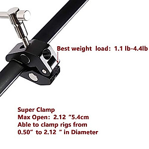 QYXINC 4Pack Super Clamp with 1/4 and 3/8 Thread Camera Clamp Mount，Crab Clamp Rod Clamp Clip for Cameras, Rods, Lights, Hooks, Shelves, Cross Bars, etc