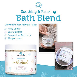 Era Organics Epsom Salt Lavender Bath Salt Blend - Organic Bath Salts to Soothe Aches - Pregnancy Bath Soak and Bath Salts for Women Relaxing - Dead Sea Salt and Epsom Salts for Soaking