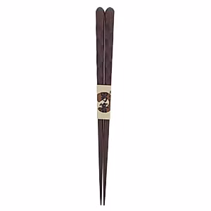 Ishida Chopsticks, Made in Japan, For Men, Thick, Random Carved, 1.5 inches (23.5 cm), Wooden (Natural Wood), Lacquer, Corner Point, 9.3 inches (23.5 cm)
