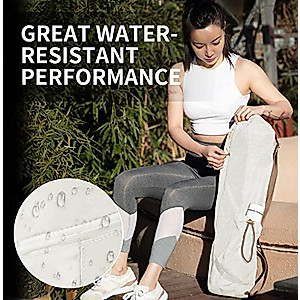 EnjoyActive Yoga Mat Bag | Premium, Waterproof, Multi Pockets, Adjustable Strap | 1/4 1/3-Inch Thick Yoga Mat Carrier | Perfect Yoga Bag to Gym Class Beach Park Travel for Women & Men