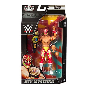 Mattel WWE Rey Mysterio Elite Collection Action Figure, Deluxe Articulation & Life-like Detail with Iconic Accessories, 6-inch