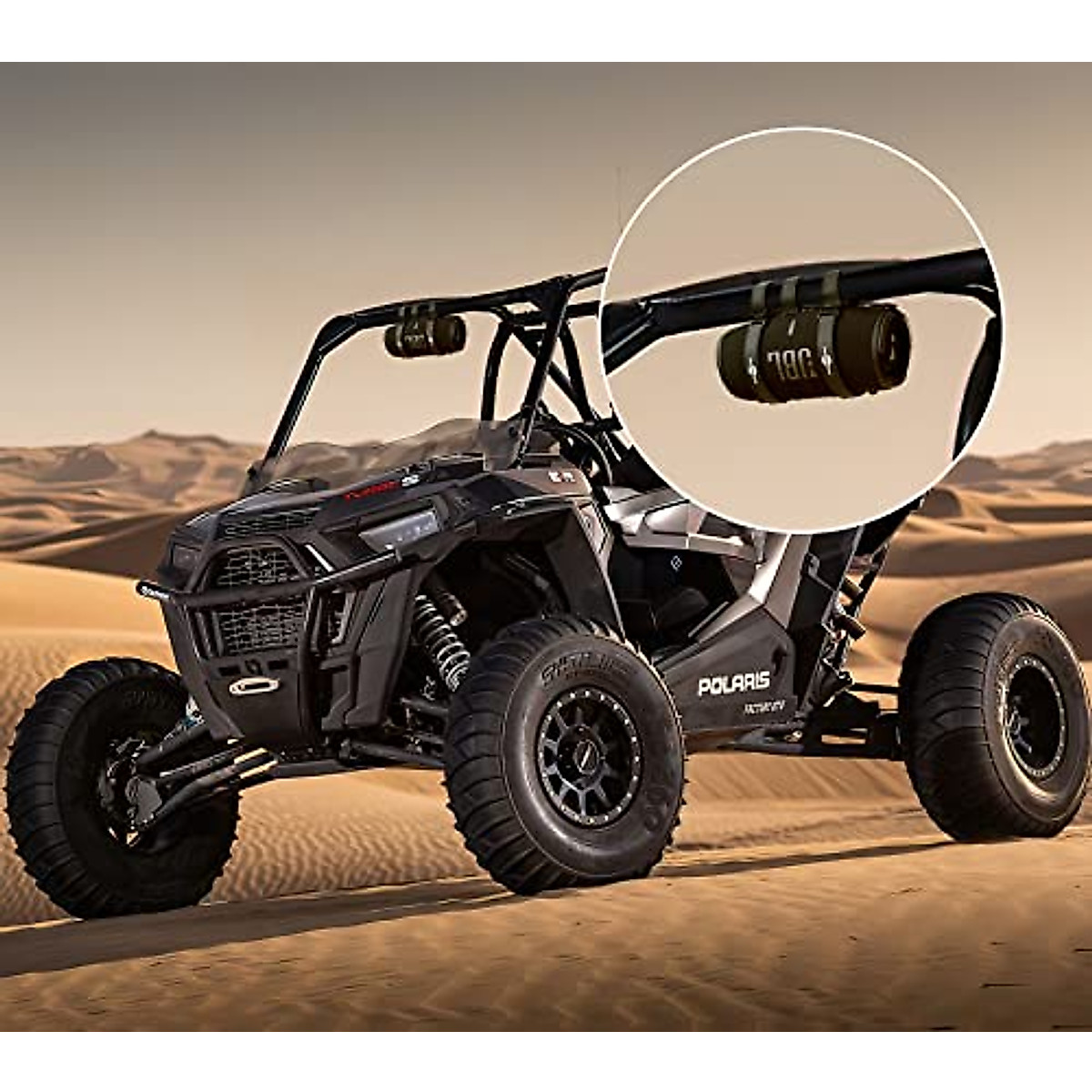 HeyMoonTong Big Portable Speaker Mount for Large Bluetooth Speakers with 12''-20'' Circumference, Waterproof Adjustable Strap Accessory Holder Fits UTV Golf Cart Bike or Boat Railing/Cross bar/Frame