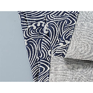 Ammsochy Microwave Oven Cover Dust Oil Proof Cloth with Storage Pockets Cotton Linen Kitchen Toaster Appliance Protector (Cube Scales)