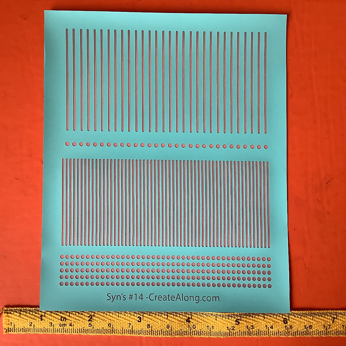 CreateAlong Syn's #14 Stripes and Dots Geometric Silkscreen for Crafting Polymer Clay + Mixed Media