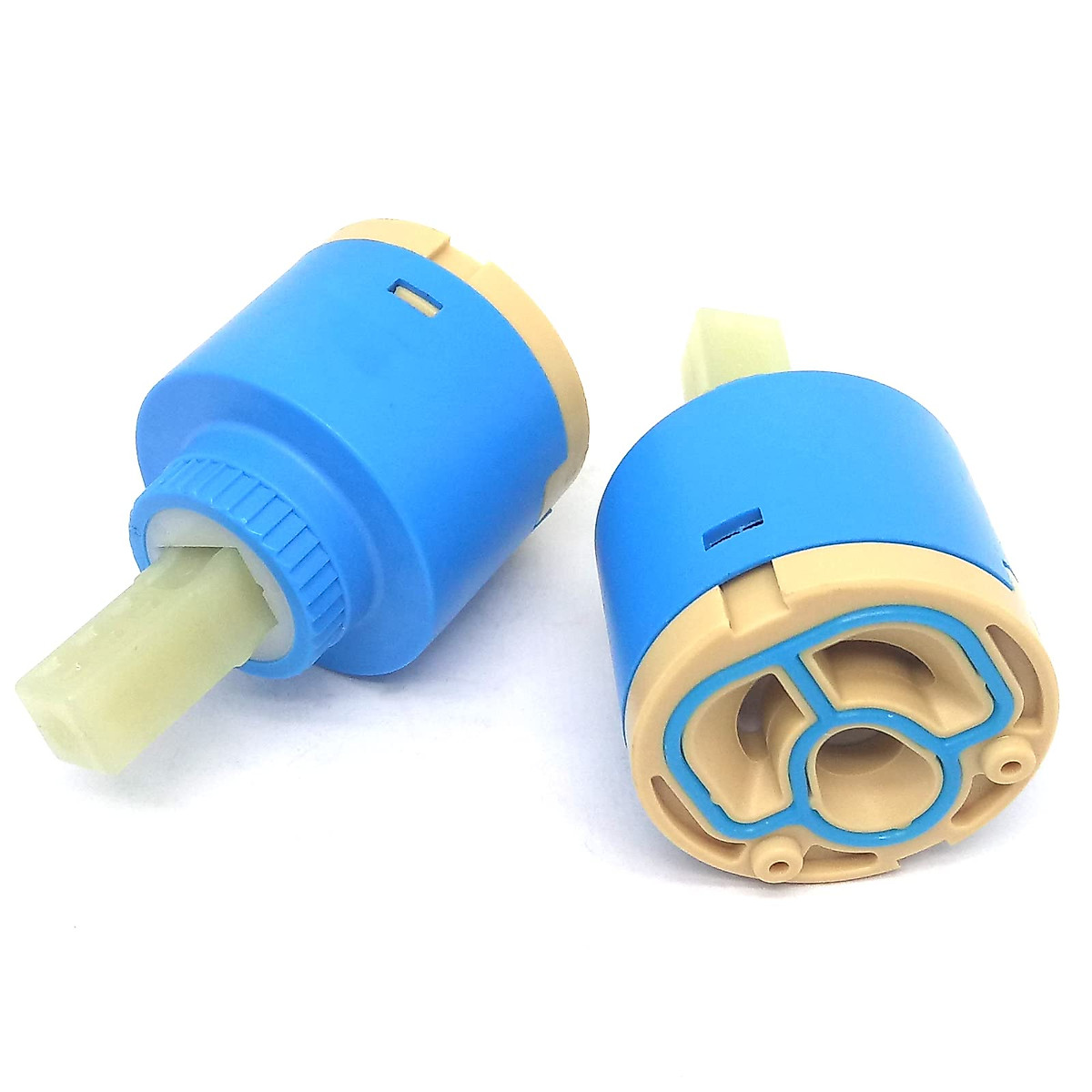 2Pcs Replacement Ceramic Facuet Valve,Ceramic Faucet Cartridge Replacement Faucet Parts(Diameter 40mm/1.57in)