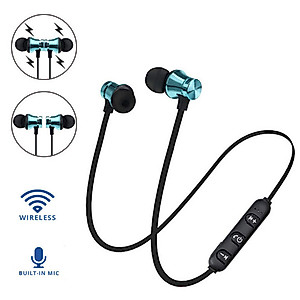 MOHALIKO Wireless Earbuds, Earbuds, Bluetooth 4.2 Headphones, XT11 in-Ear Wireless Bluetooth Sport Magnetic Headset Stereo Music Earphones for Work, Home Office Black