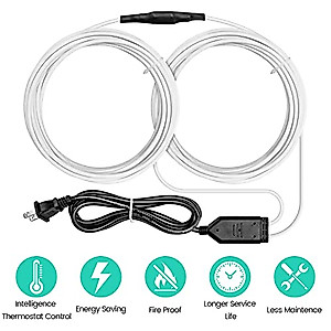 Soil Heating Cable, 49 ft Electric Soil Warming Cable for Garden, Soil, Cold Frame, Keep Soil Warm