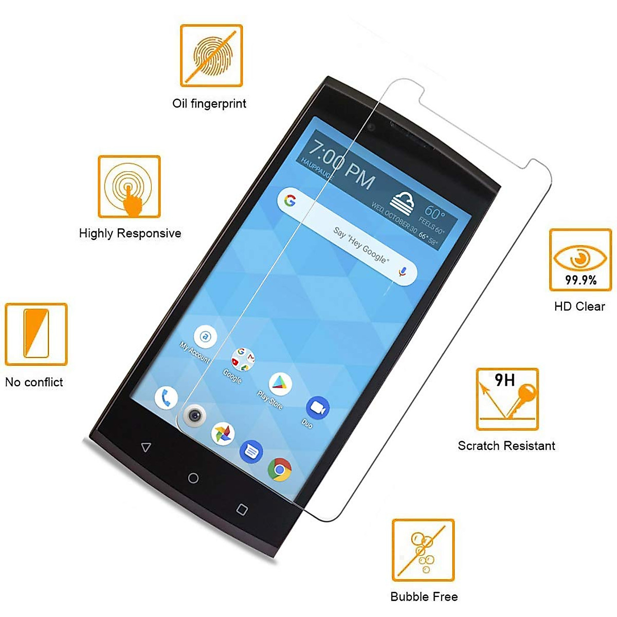 Tznzxm [2 Pack] Unimax UMX U693CL Tempered Glass Screen Protector, Case Friendly 9H Hardness HD Clear [Anti-Scratch] [Bubble Free] Tempered Glass Film for Unimax UMX U693CL Assurancewireless 5"