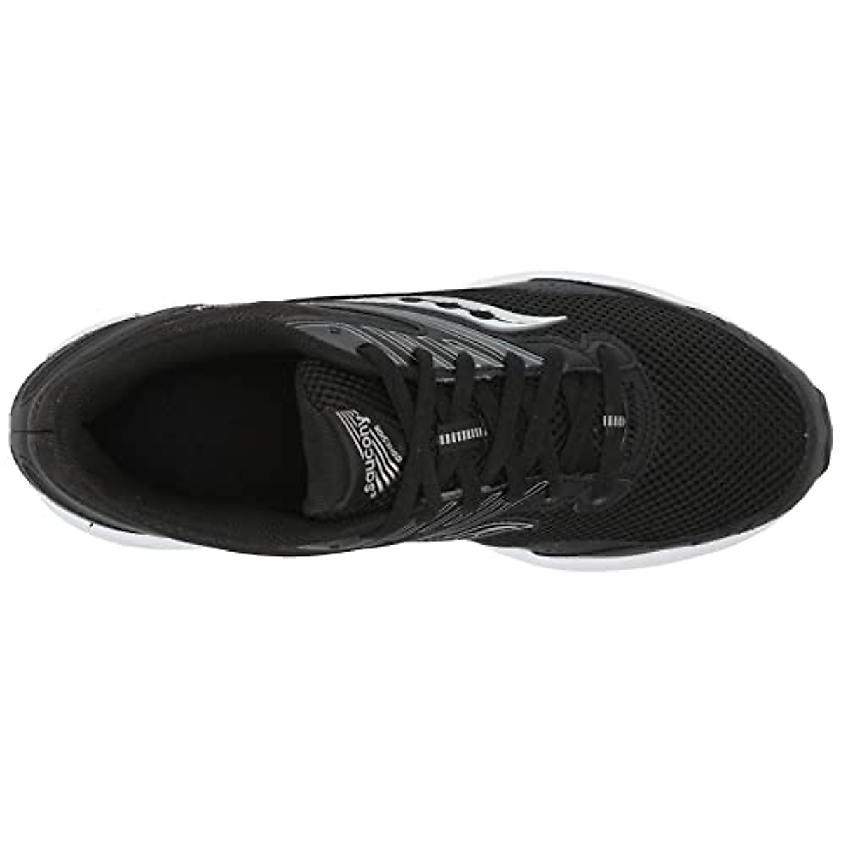 Saucony Men's Cohesion 15 Running Shoe, Black/White, 11