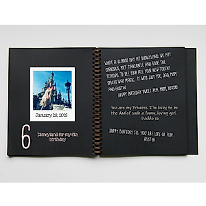 Birthday Party Guest Book, Rose Gold Party Decorations, Guest Book Polaroid, 90 Black Pgs. 8.5"x8.5". Sweet 16 Guest Book Quincenera Party, Birthday Guestbook 50th, Guest Book 1st Birthday (BK)