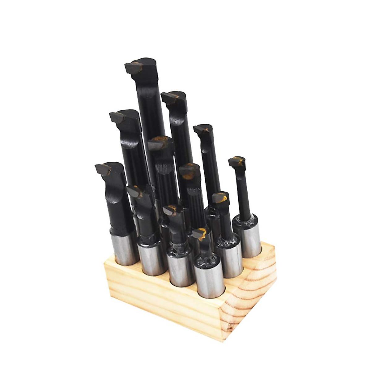 findmall 12Pcs Boring Bar Set 3/4 Inch Shank Diameter C6 Carbide Tipped Bars