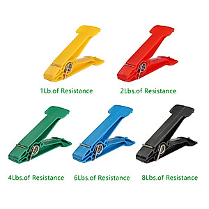 Graded Pinch Pin Exerciser,Finger Exerciser & Hand Therapy Equipment for Recovery from Injuries & Surgery,Rehab Pinch Clips for Conditioning,Grip Strength Trainer,Variety Pack of 5