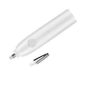 Amazon Basics Electric Eraser Kit, with 40 Eraser Refills, Battery Operated Eraser, White