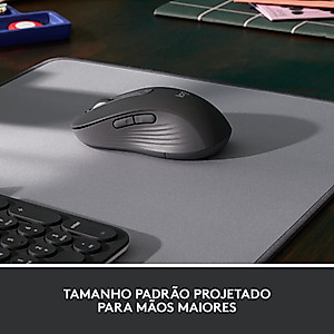 Logitech Signature M650 L Full Size Wireless Mouse - for Large Sized Hands, 2-Year Battery, Silent Clicks, Customizable Side Buttons, Bluetooth, Multi-Device Compatibility (Graphite)